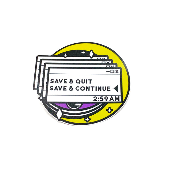 Save and Continue Sticker – MORI by Art+Flea